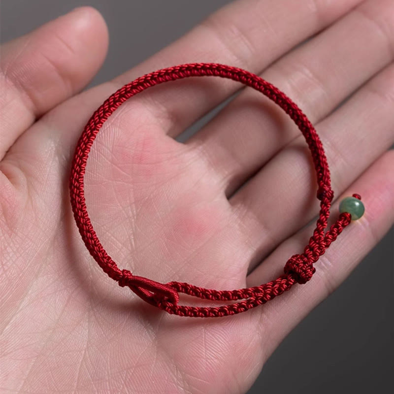 Buddha Stones Red String Jade Connection Bracelet – au.buddhastoneshop