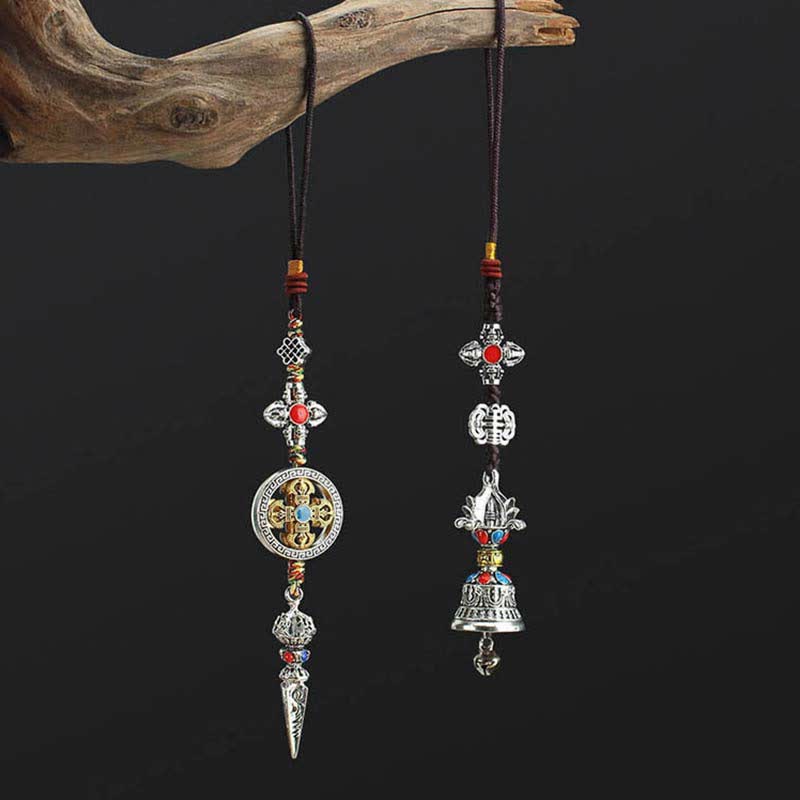 Tibet Om Mani Padme Hum Vajra Dorje Spiritual Car Hanging Decoration ...